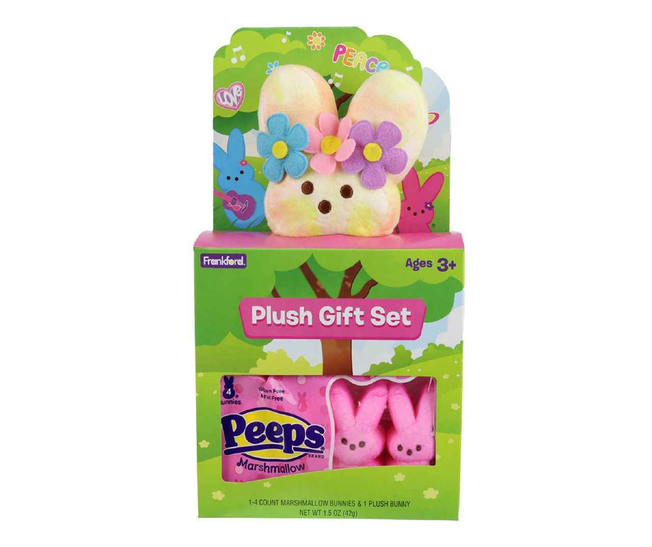Peeps Tie-Dye Flower Crown Bunny Plush & Candy Gift Set | Big Lots