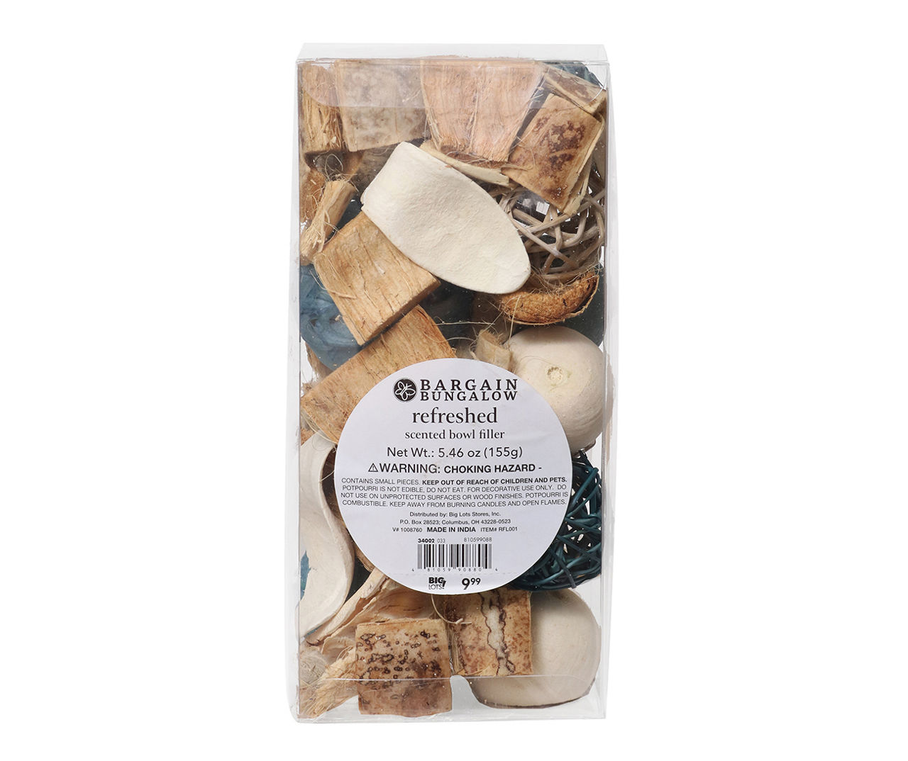 Refreshed Light Blue Scented Decorative Filler | Big Lots