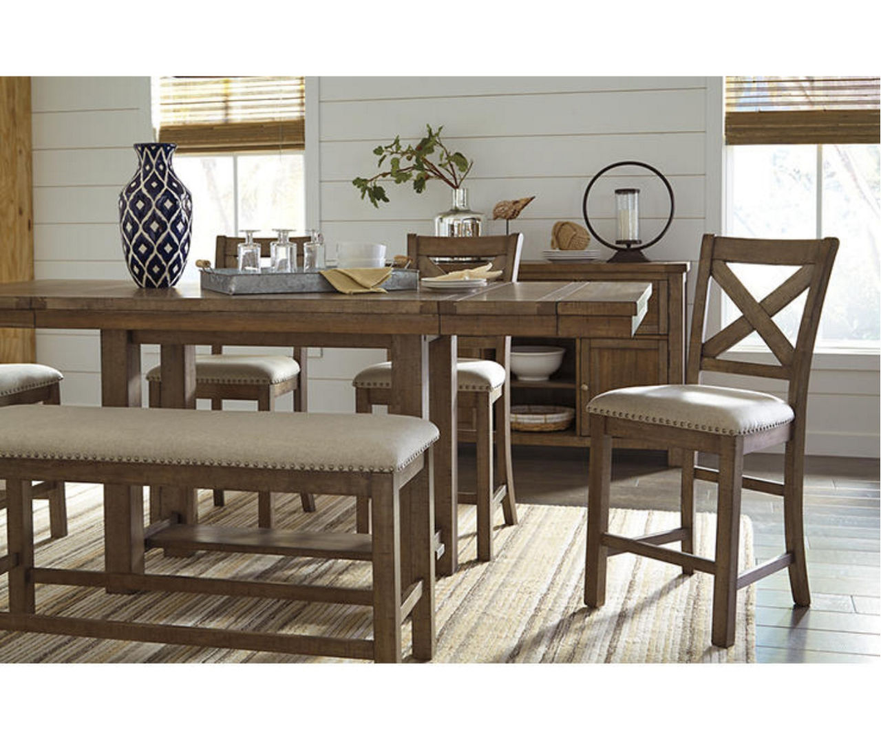 Signature Design By Ashley Moriville Extension Leaf Counter-Height Dining Table | Big Lots