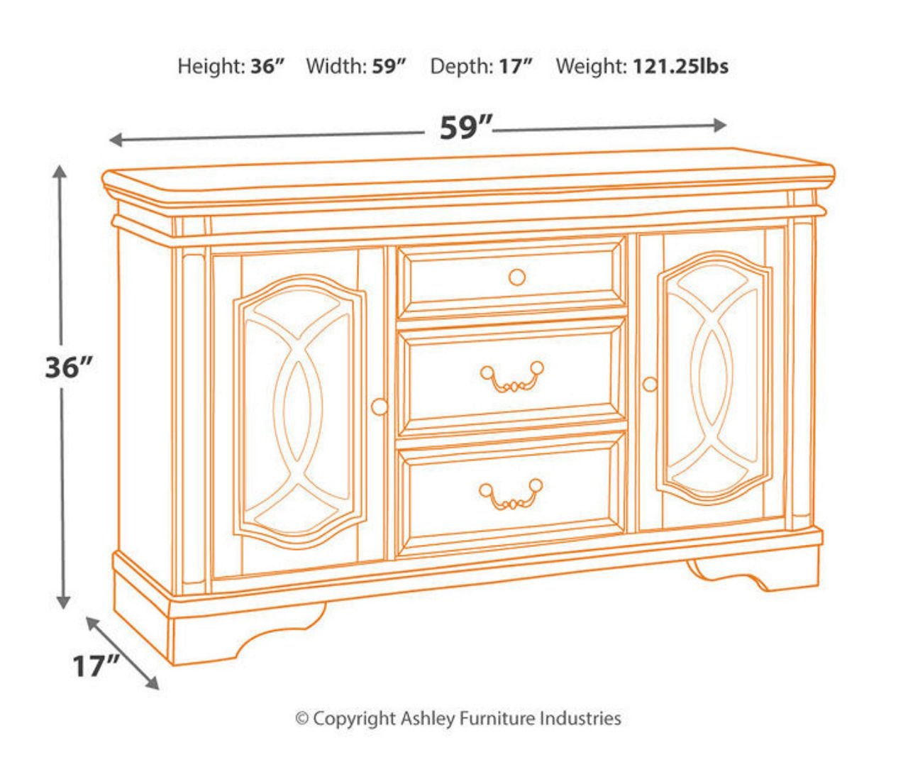 Signature Design By Ashley Raelyn Dining Server | Big Lots