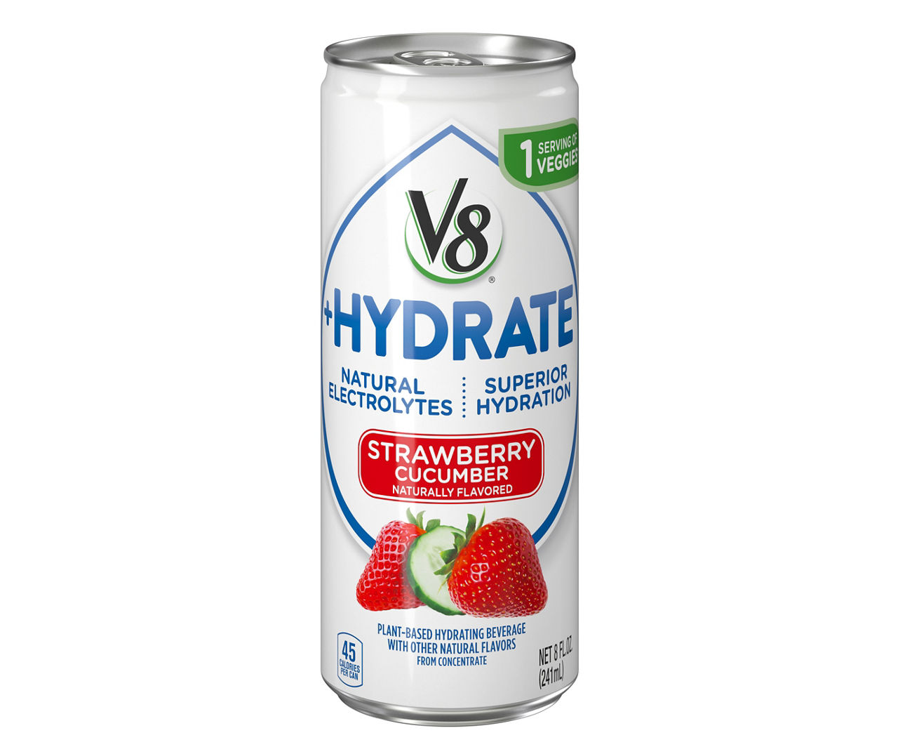 V8 Hydrate Strawberry Cucumber Plant-Based Hydrating Beverage, 8 Oz ...