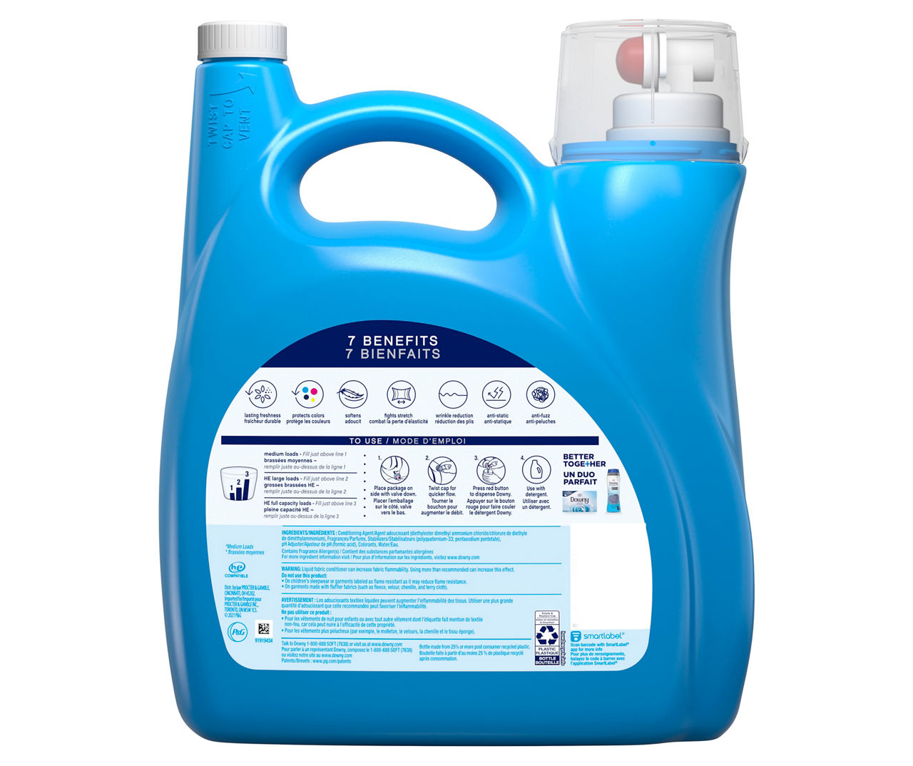 Downy Clean Breeze Liquid Fabric Conditioner, 190 loads, 164 Oz. | Big Lots