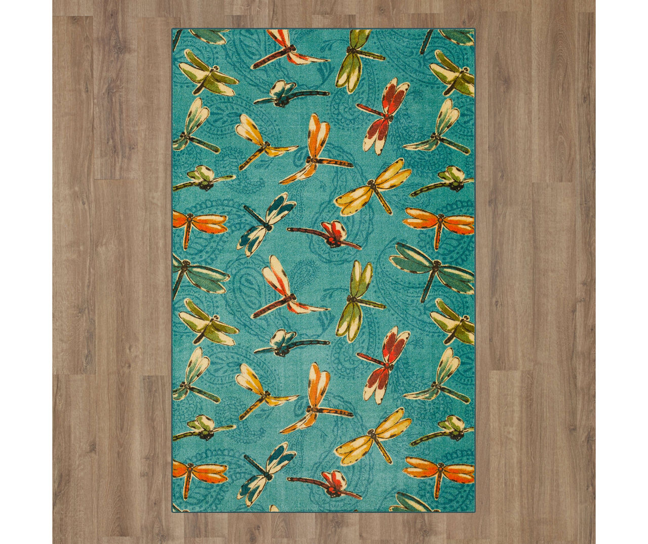 Mohawk Summer Dragonflies Aqua Area Rug, (5' x 8') | Big Lots