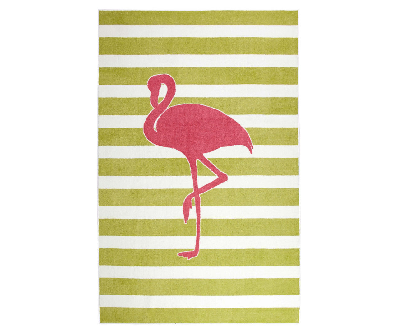 Mohawk Fancy Flamingo Hot Pink & Green Stripe Area Rug, (5' x 8') | Big ...