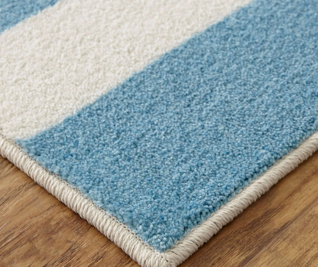 Mohawk My Little Train Blue & White Stripe Area Rug, (5' x 8') | Big Lots