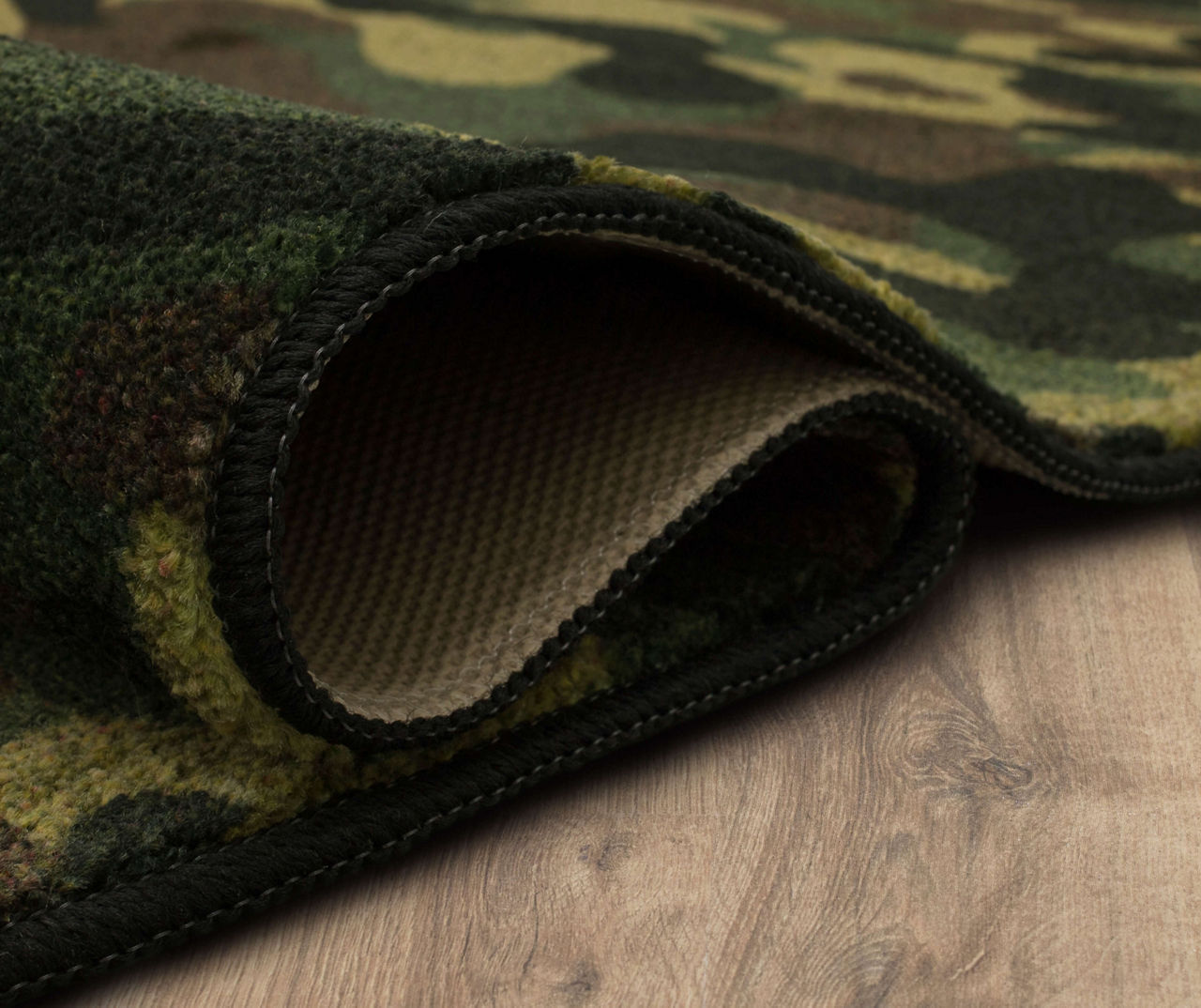 Mohawk Green, Black & Brown Camouflage Area Rug, (8' x 10') | Big Lots