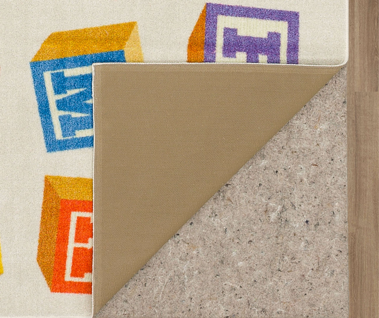 Mohawk Ivory & Multi-Color Alphabet Blocks Area Rug, (8' x 10') | Big Lots