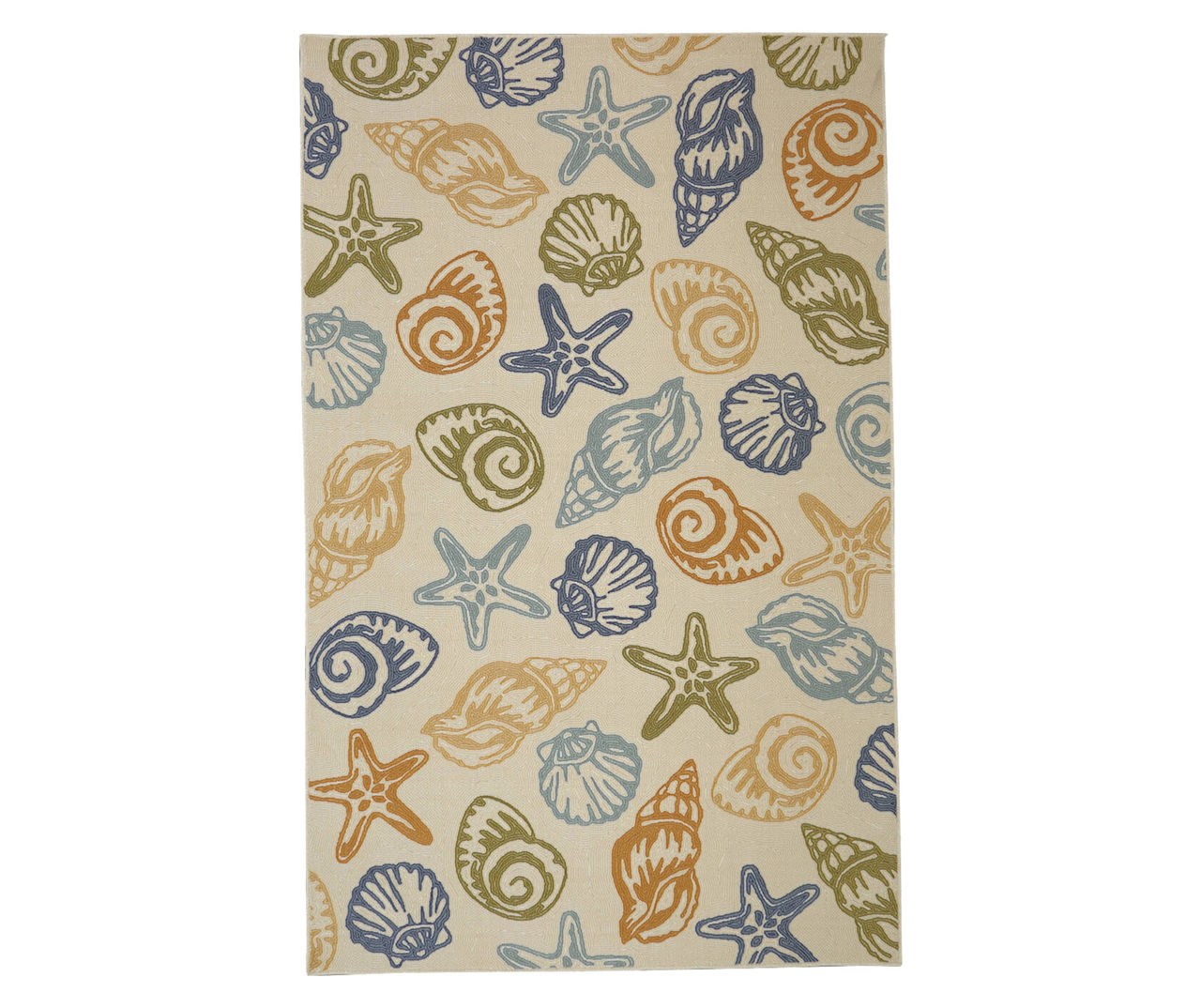 Mohawk Mohawk Scattered Seashells Cream & Earth-Tone Area Rug | Big Lots