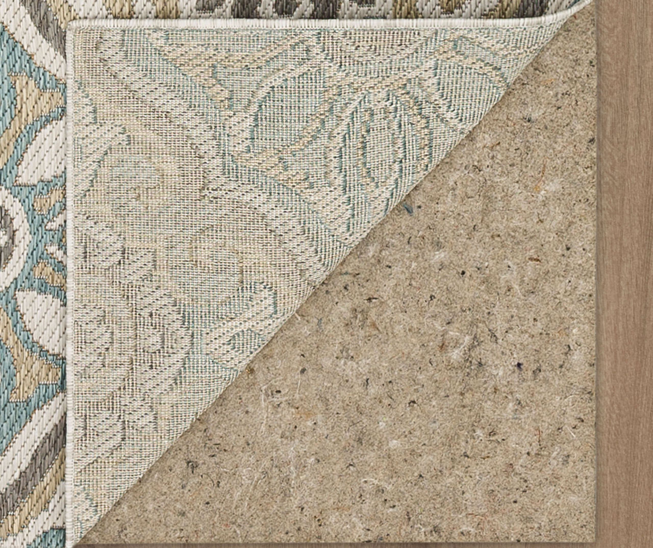 Mohawk Waterside Light Gray & Turquoise Geometric Outdoor Area Rug, (5 ...