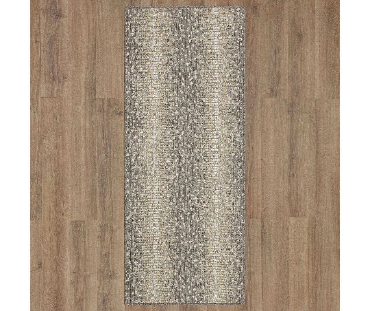 Mohawk Light Gray & Tan Antelope Print Outdoor Runner Rug, (2.5' x 6 ...