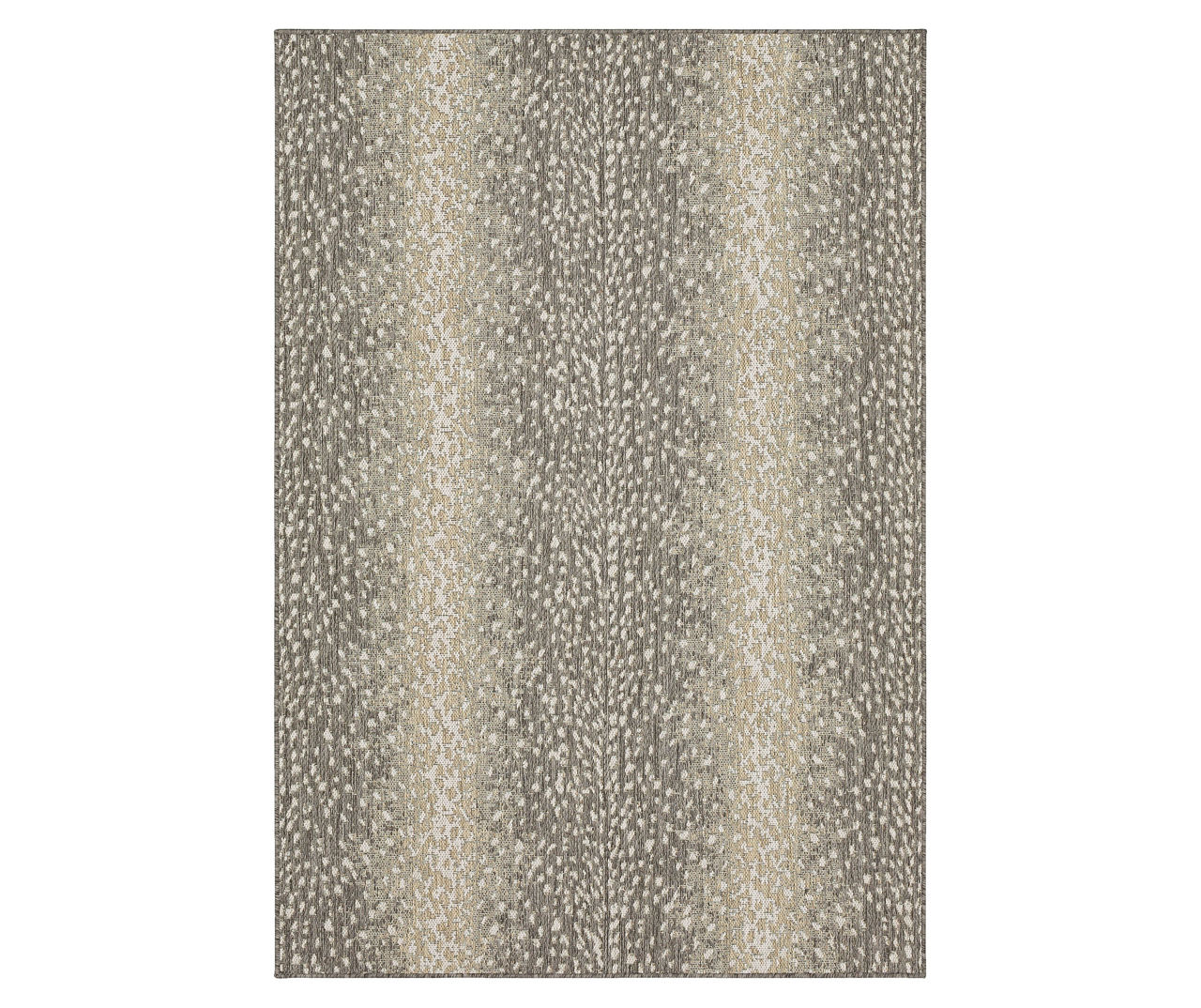 Mohawk Light Gray & Tan Antelope Print Outdoor Area Rug, (5' 3" x 7.5 ...