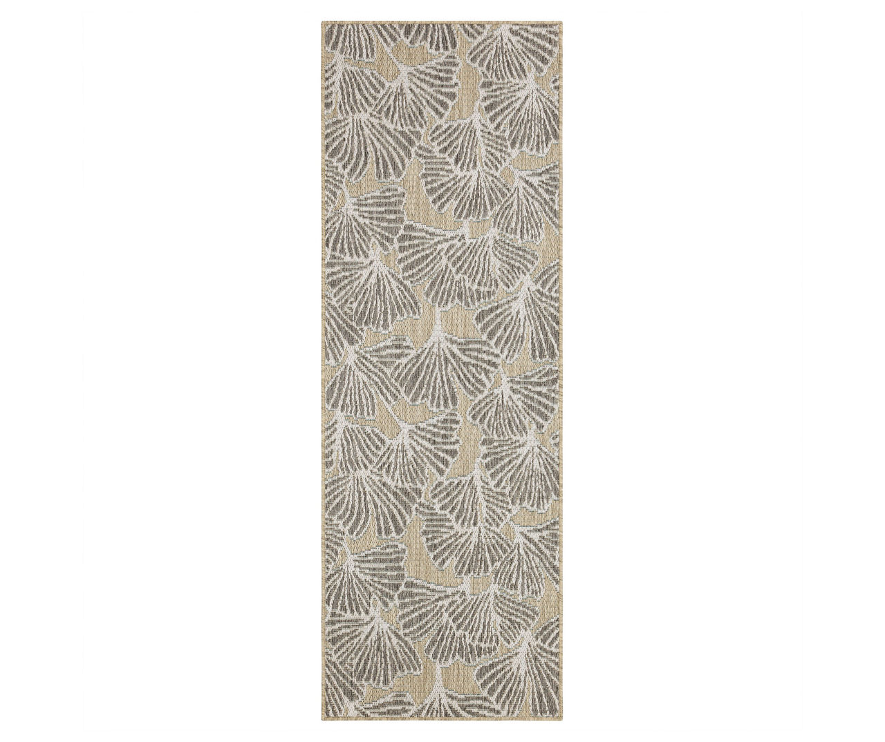 Mohawk Treasured Garden Beige & Tan Botanical Outdoor Runner Rug, (2.5 ...