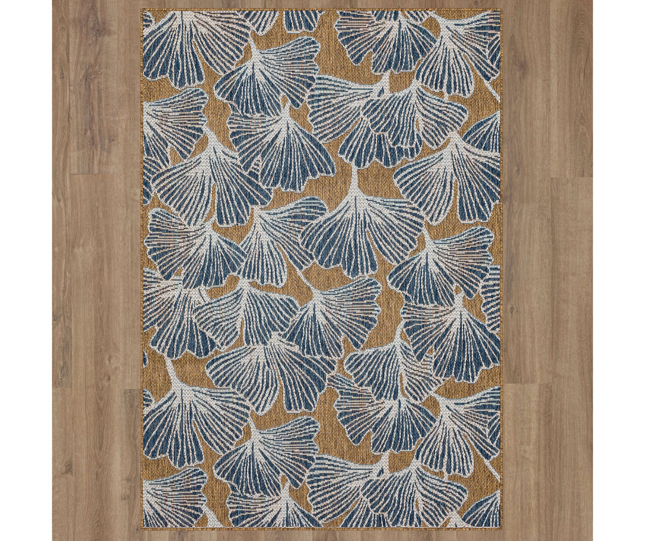 Mohawk Treasured Garden Navy & Brown Botanical Outdoor Area Rug, (8' x ...