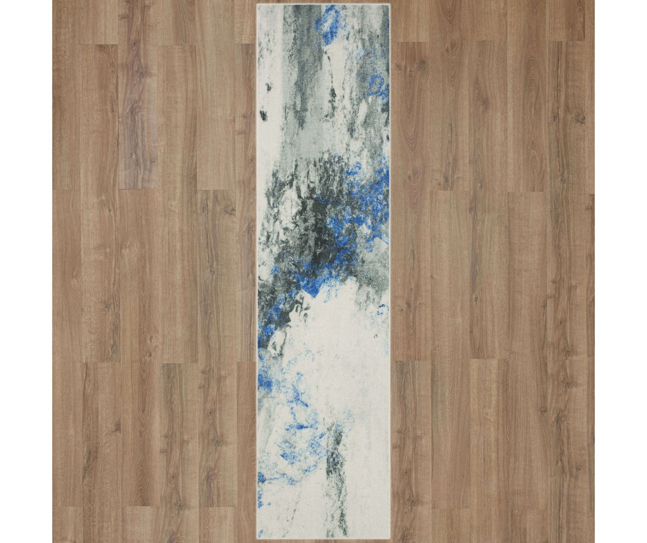 Mohawk Gold Vein Gray & Blue Abstract Runner Rug, (2.5' x 10') | Big Lots