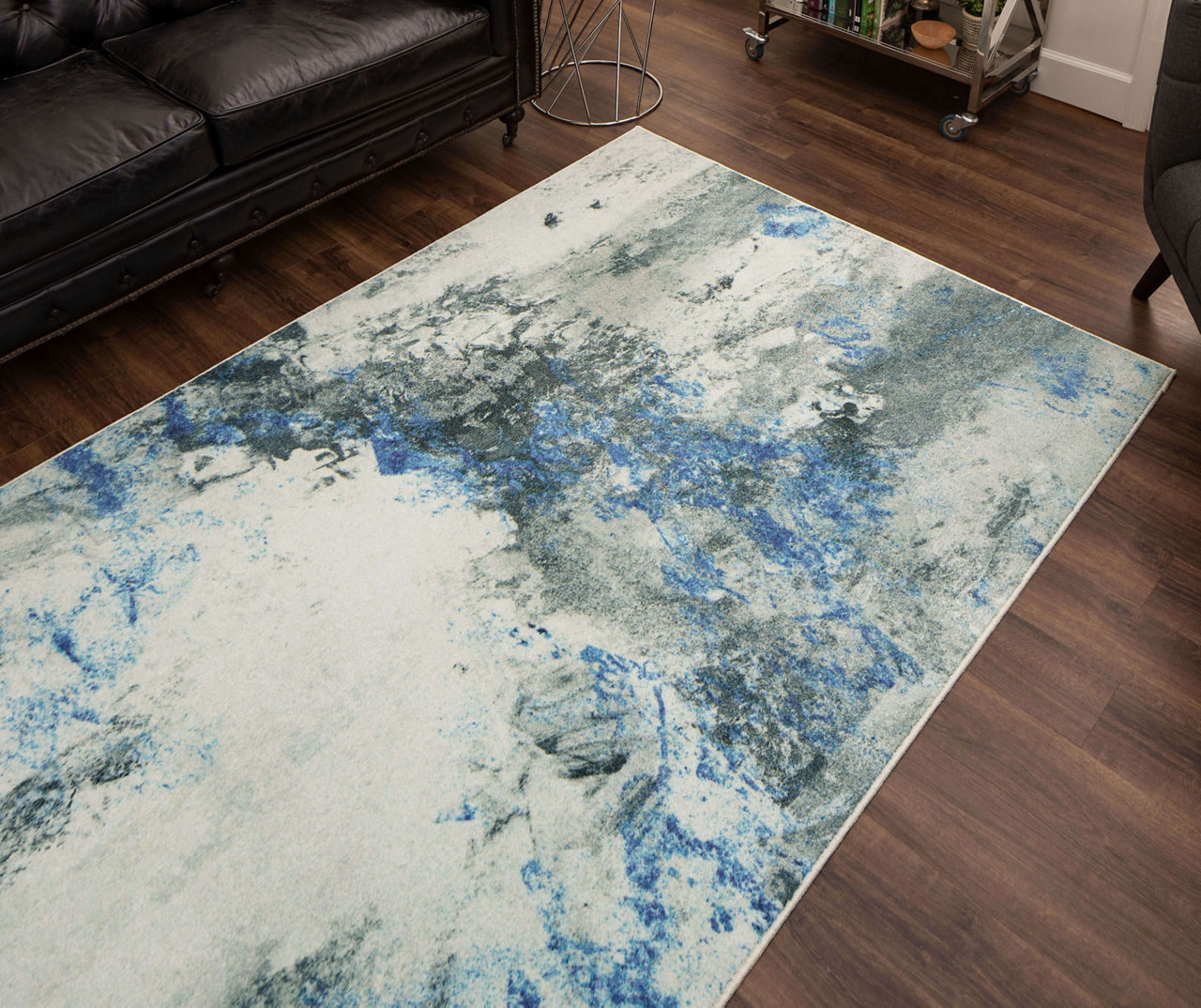 Mohawk Gold Vein Gray & Blue Abstract Area Rug, (5' x 8') | Big Lots