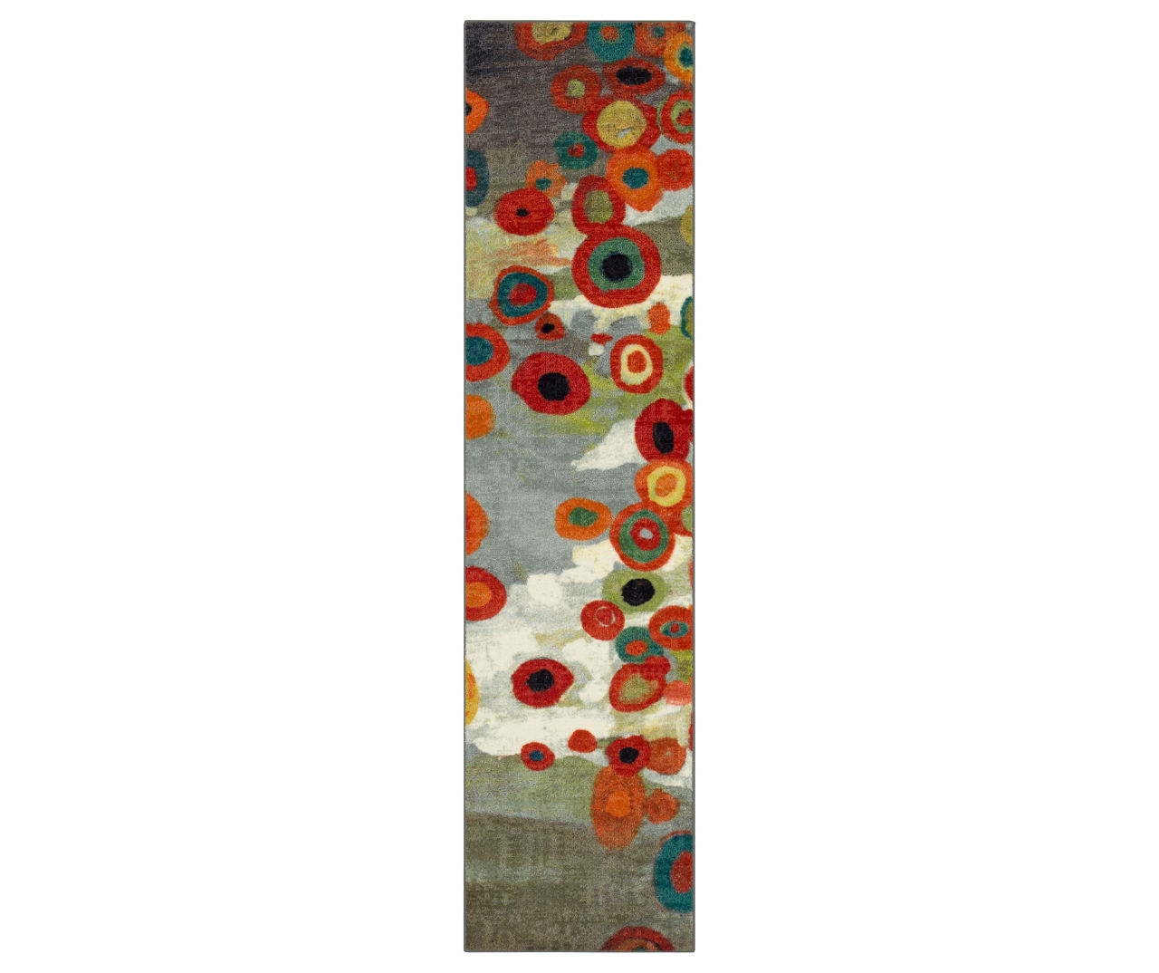 Mohawk Tossed Floral Orange & Multi-Color Runner Rug, (2' x 8') | Big Lots