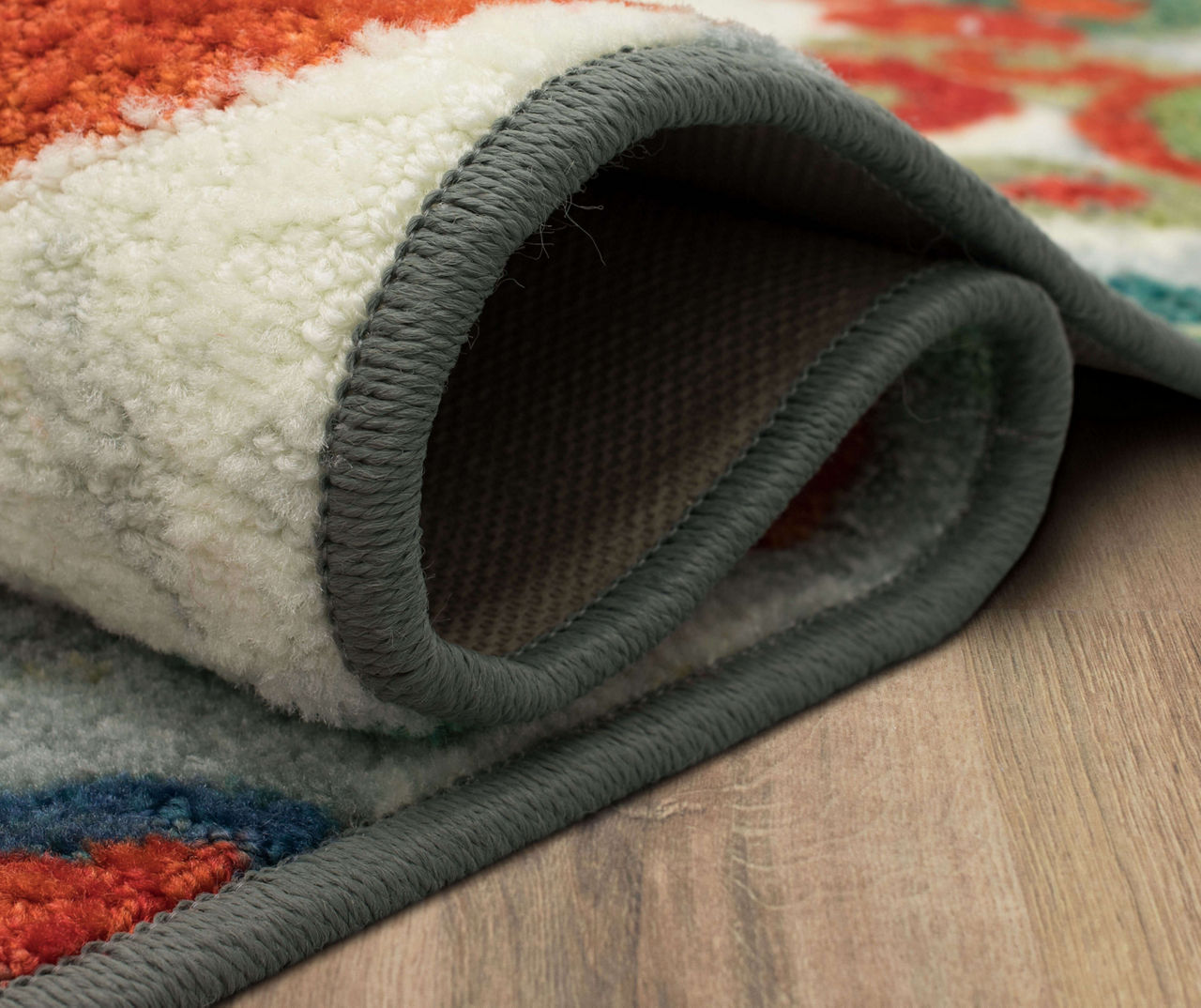 Mohawk Tossed Floral Orange & Multi-Color Runner Rug, (2' x 8') | Big Lots