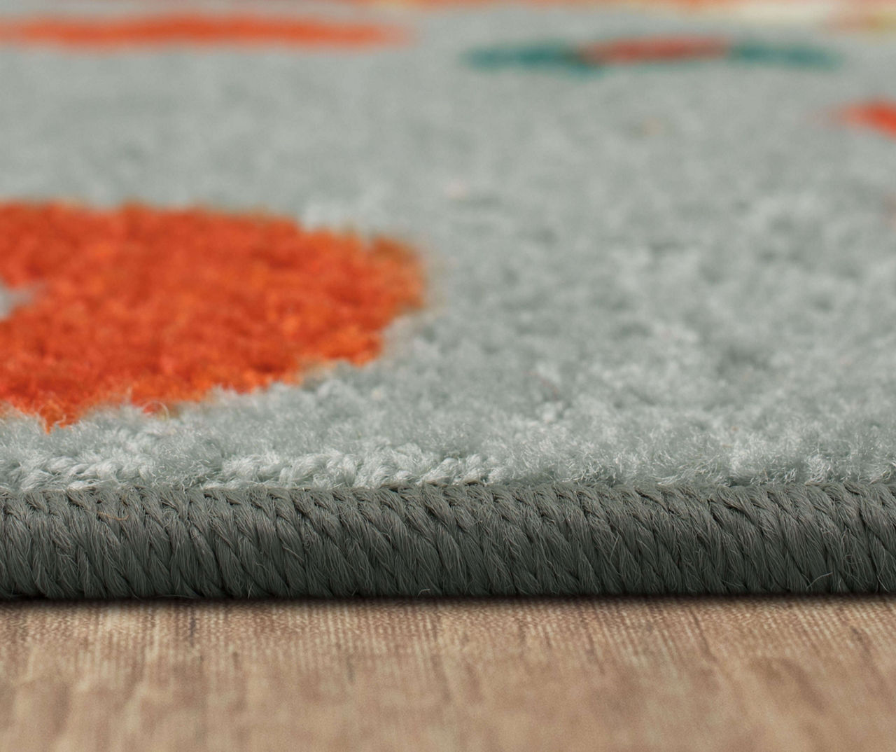 Mohawk Tossed Floral Orange & Multi-Color Area Rug, (5' x 8') | Big Lots