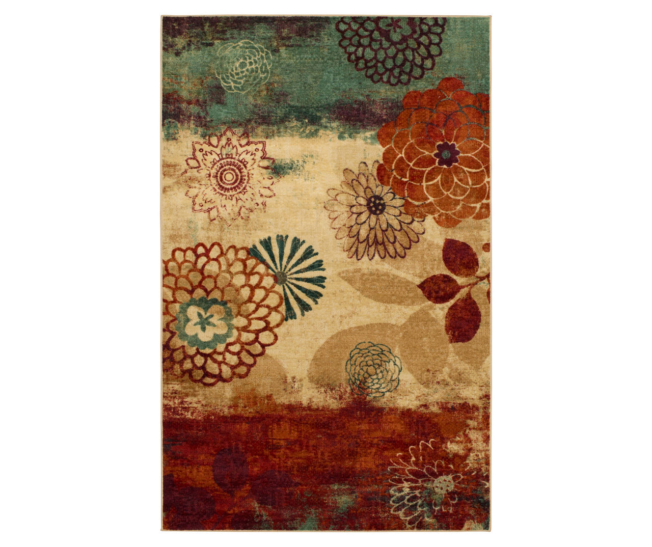 Mohawk Mohawk Pandora Earth-Tone Floral Area Rug | Big Lots