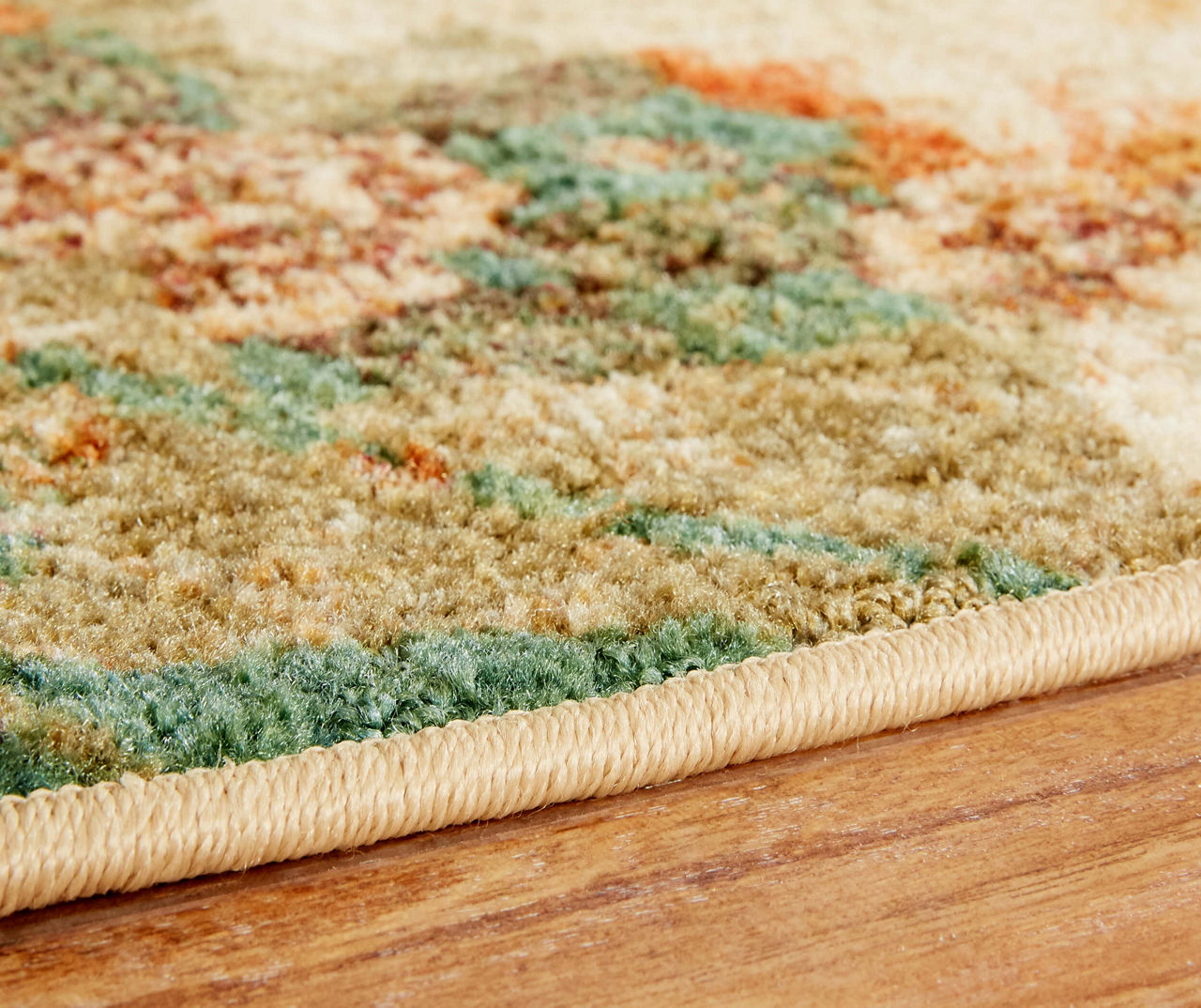 Mohawk Beige & Earth-Tone Geo Floral Area Rug, (7.5' x 10') | Big Lots