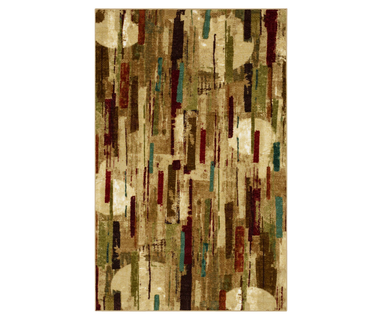 Mohawk Facets Earth-Tone Abstract Streak Area Rug, (5' x 8') | Big Lots