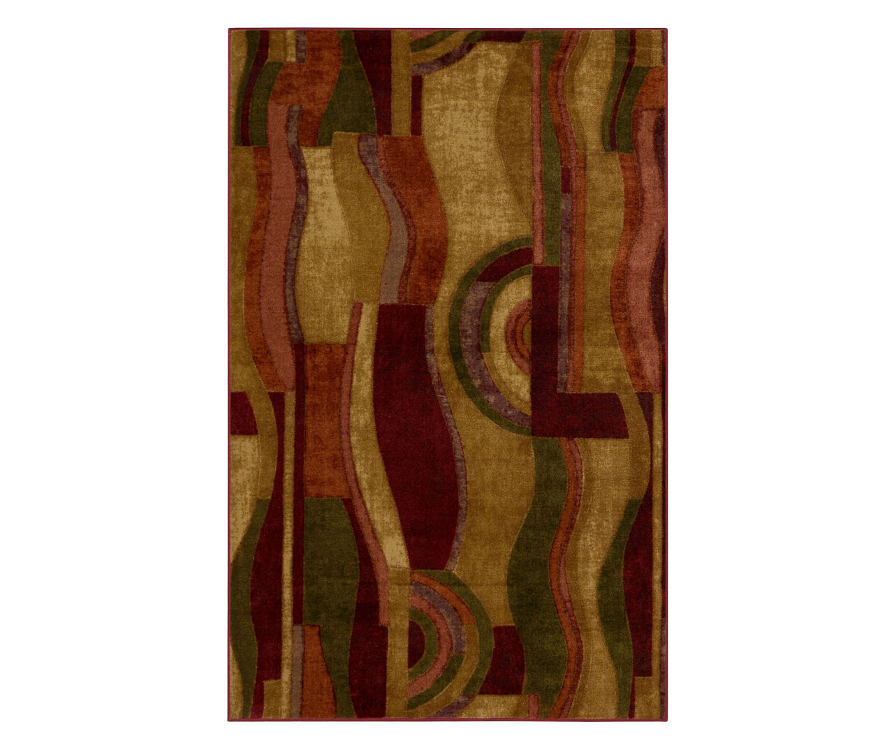 Mohawk Picasso Wine & Brown Abstract Area Rug, (5' x 8') | Big Lots