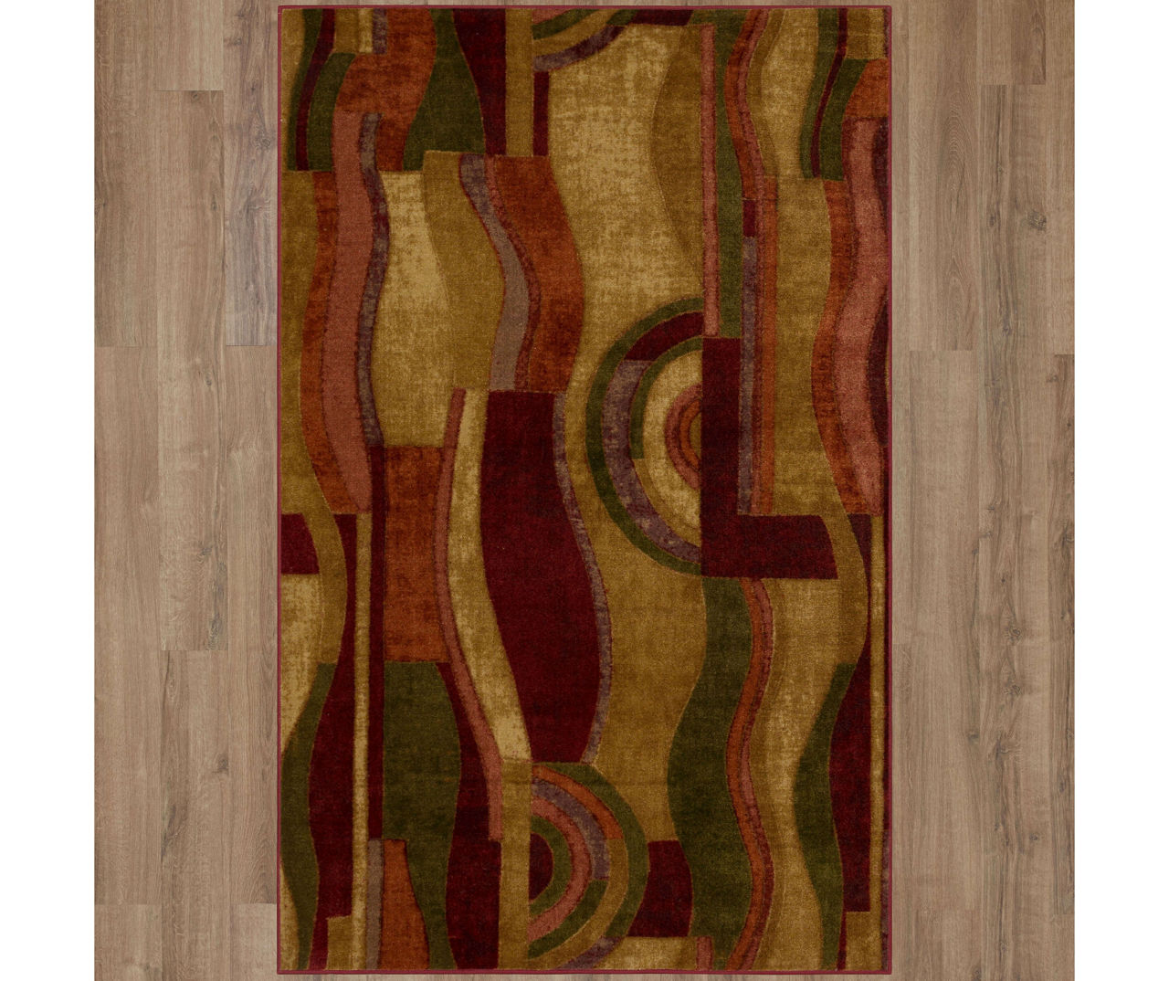 Mohawk Picasso Wine & Brown Abstract Area Rug, (6' x 9') | Big Lots