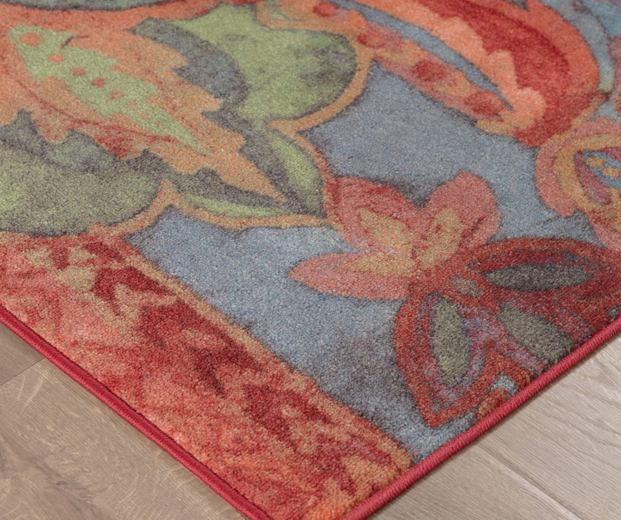 Mohawk Boho Bright Red & Blue Area Rug, (5' x 8') | Big Lots