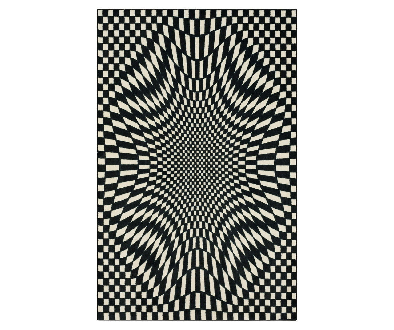 Mohawk Black & White Twisted Checkerboard Area Rug, (8' x 10') | Big Lots