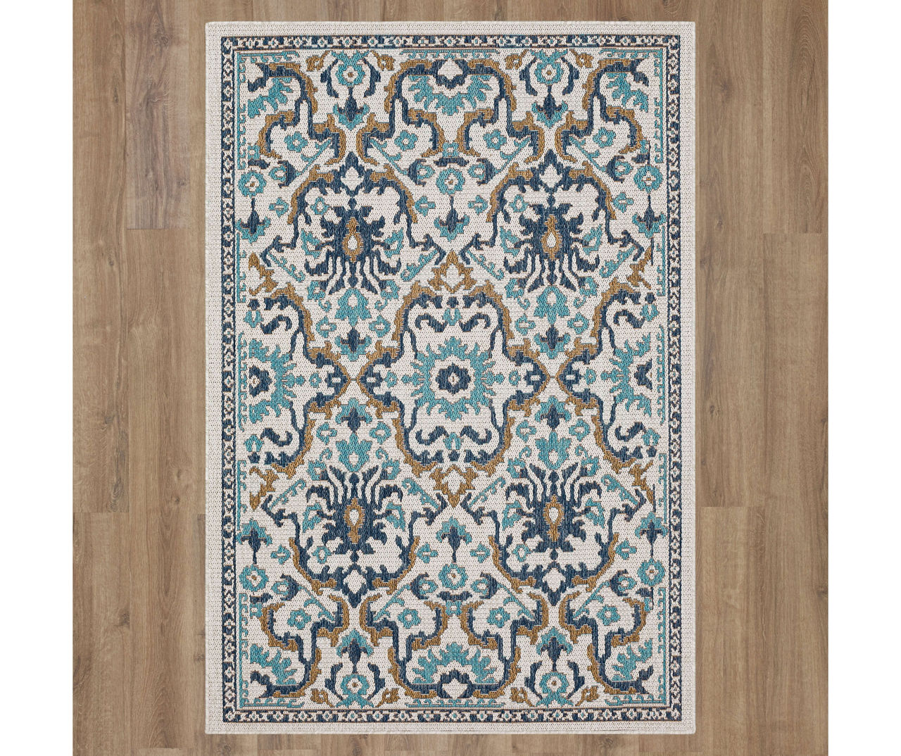 Mohawk Coastal Desire Blue & Brown Ornamental Outdoor Area Rug, (8' x ...