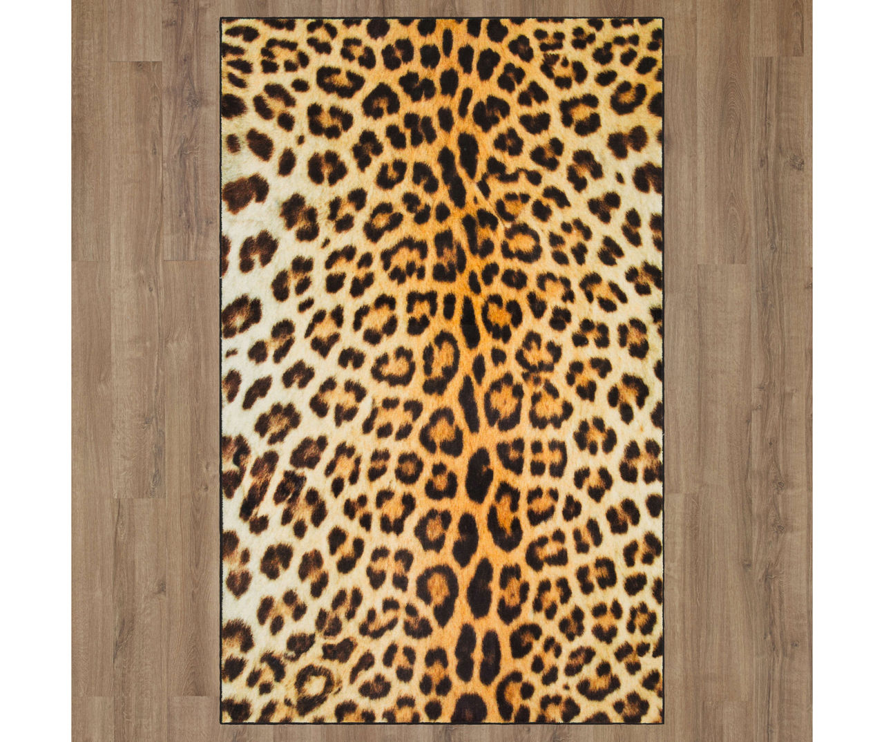 Mohawk Yellow & Black Leopard Print Area Rug, (4' x 6') | Big Lots