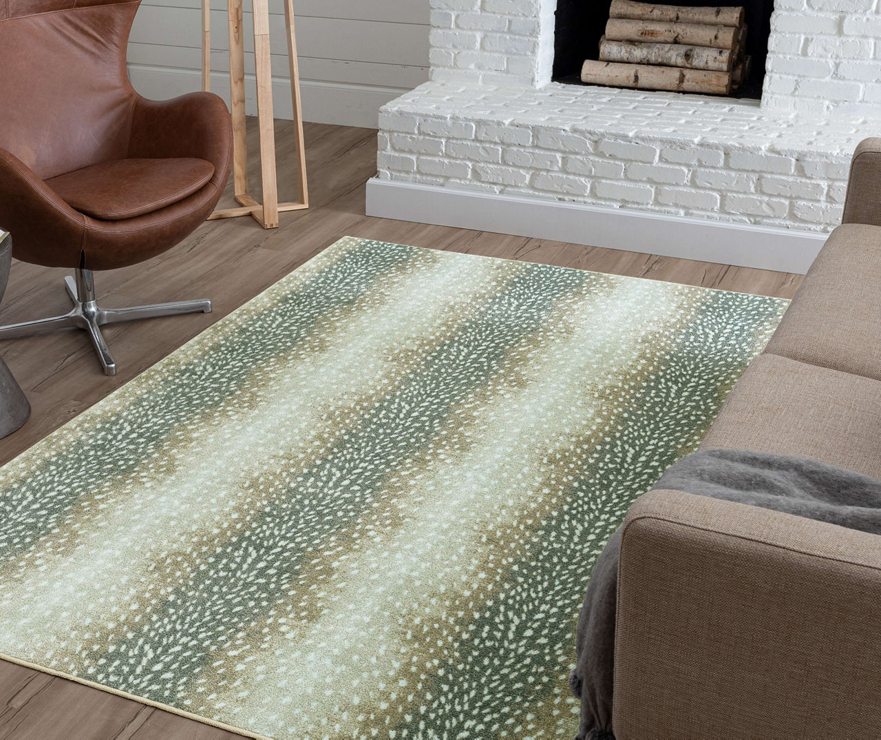 Mohawk Tan & Brown Antelope Print Area Rug, (5' x 8') | Big Lots