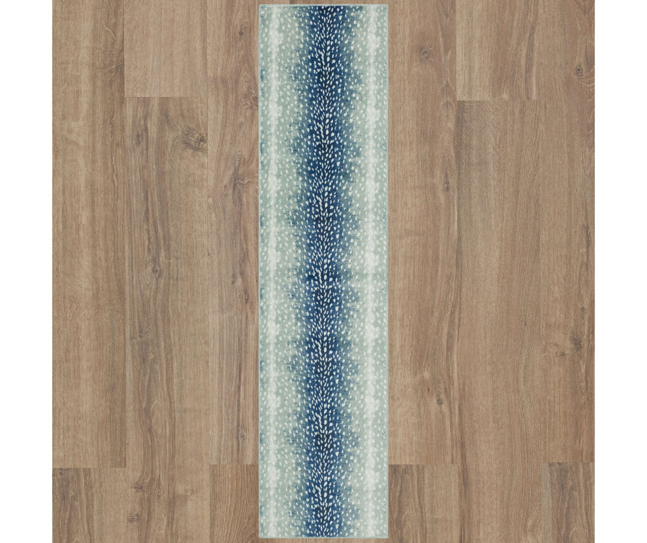 Mohawk Blue & White Antelope Print Runner Rug, (2' x 8') | Big Lots