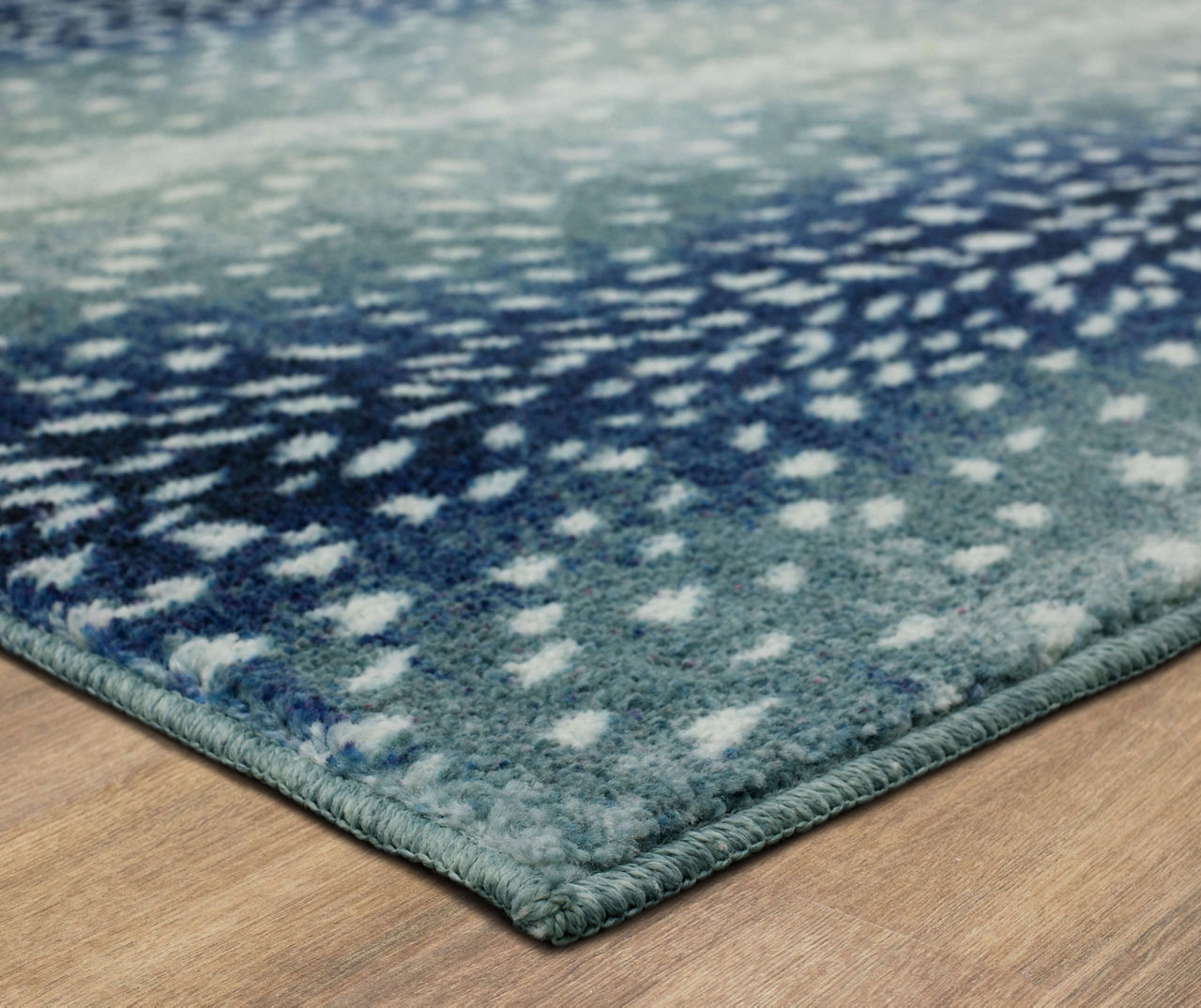 Mohawk Blue & White Antelope Print Runner Rug, (2' x 8') | Big Lots