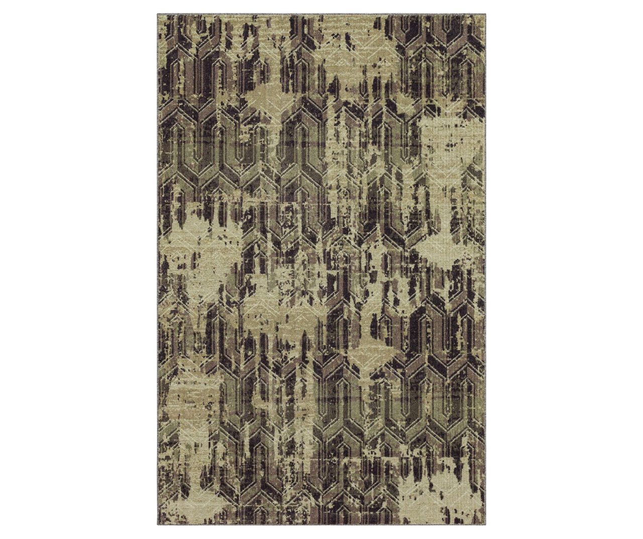 Mohawk Acacia Gray Abstract Geo Area Rug, (5' x 8') | Big Lots
