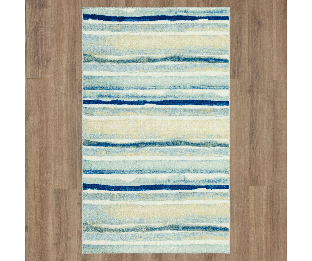 Mohawk Abbygaylle Blue & White Watercolor Stripe Area Rug, (3' x 5 ...