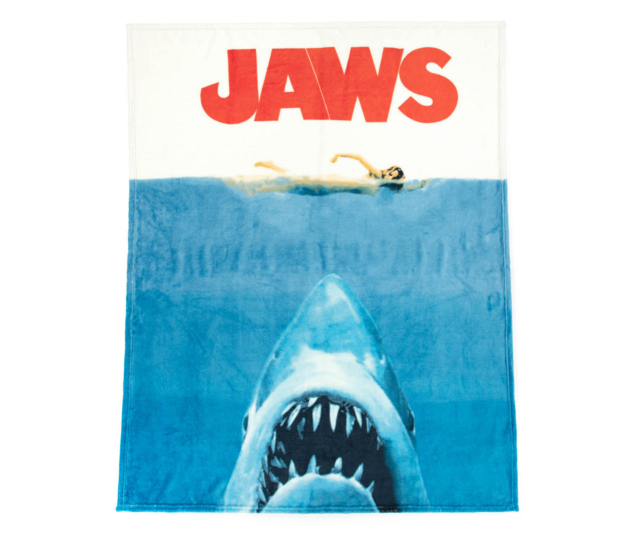 Universal Jaws Blue Poster Fleece Throw, (46" x 60") | Big Lots