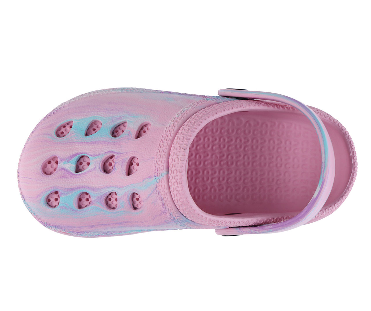 Kids' M Pink & Blue Tie-Dye Swirl Heel-Strap Clog | Big Lots