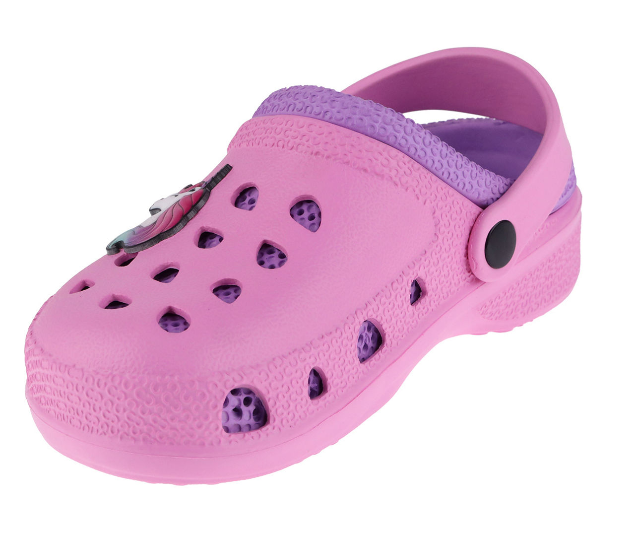 Kids' Pink & Purple Unicorn Charm Heel-Strap Clog | Big Lots