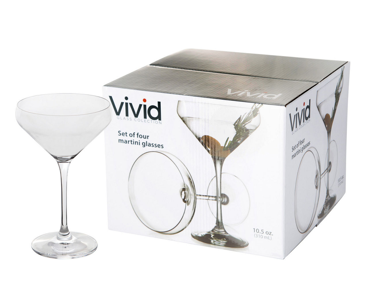 Home Essentials Vivid Martini 4-Piece Glassware Set | Big Lots