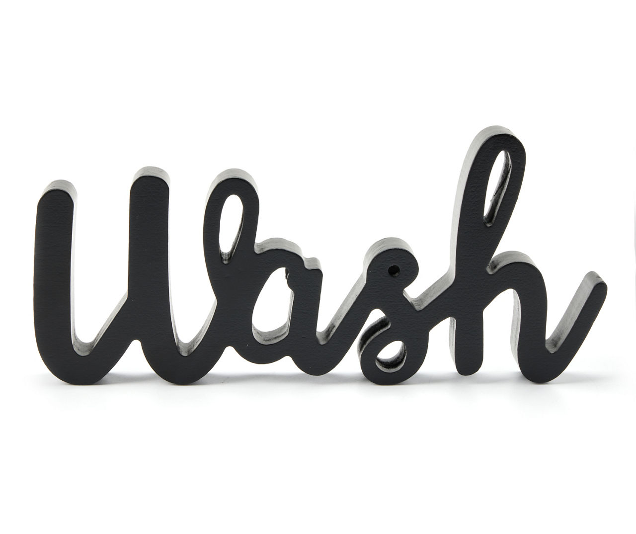 "Wash" Black Cutout Word Plaque | Big Lots