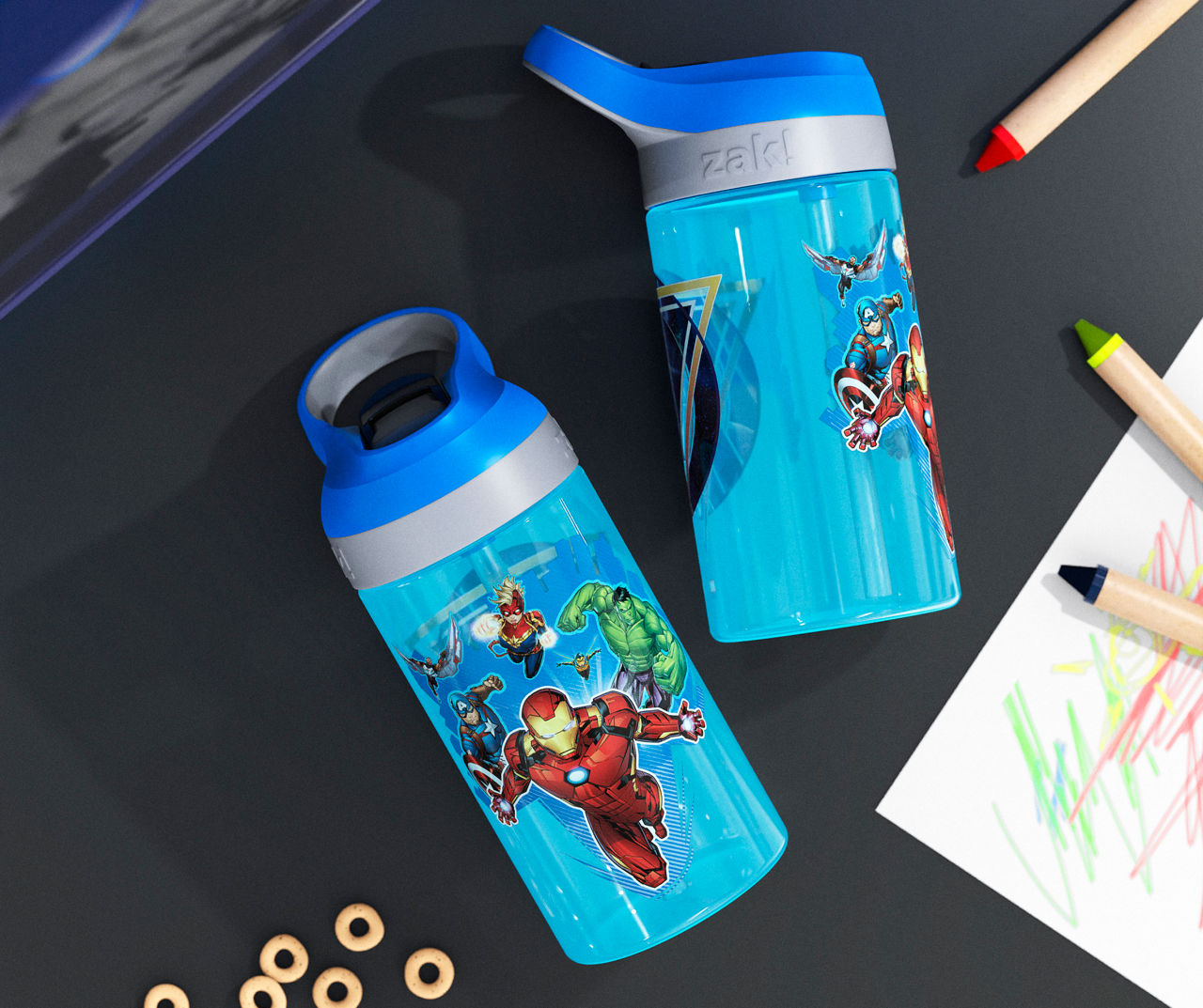 Avengers Atlantic Blue Spout Water Bottle, 16 oz. | Big Lots