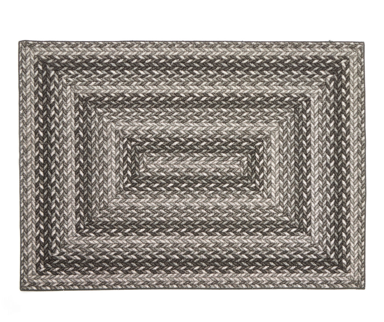 Broyhill Gray & White Braid-Look Accent Rug, (48" x 66") | Big Lots