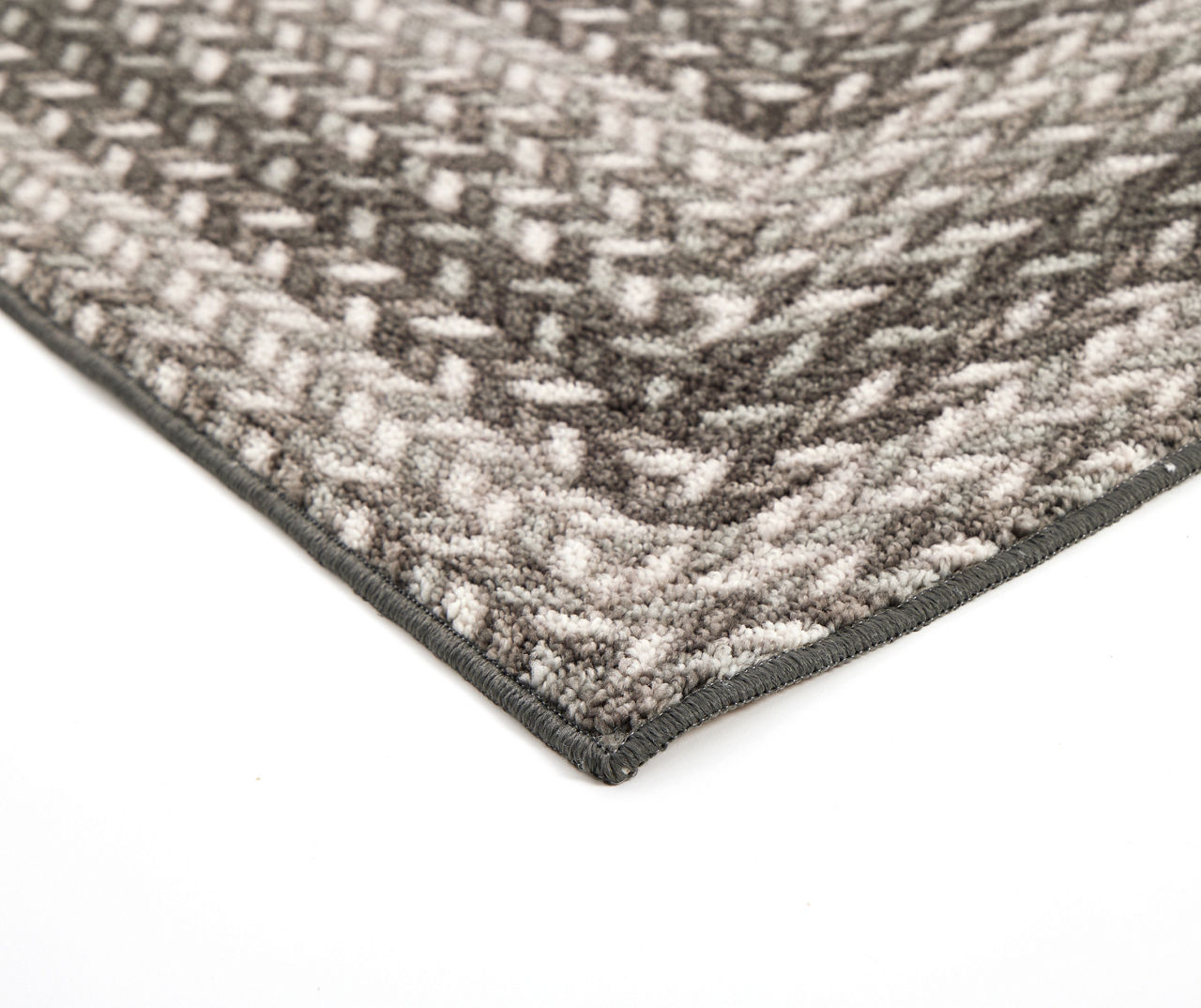 Broyhill Gray & White Braid-Look Accent Rug, (48" x 66") | Big Lots