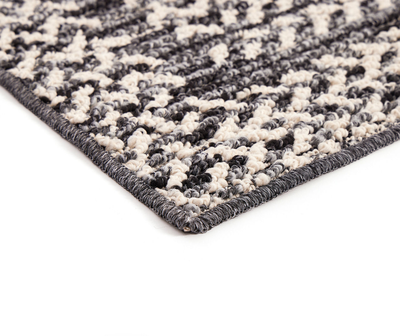 Real Living Black & White Braid-Look Border Runner Rug, (2' x 6') | Big ...