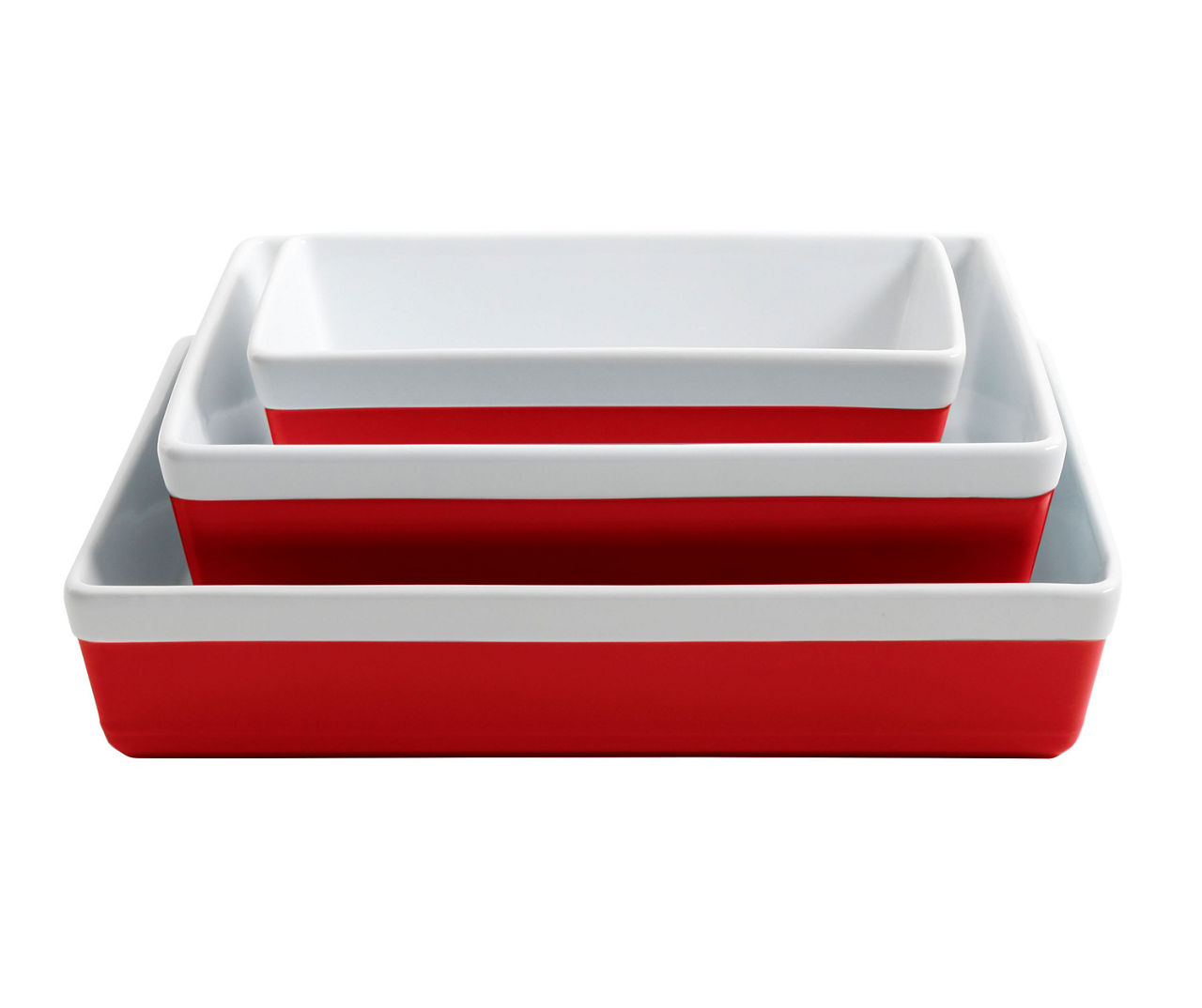 Gibson Home Martha Stewart Red Stoneware 3-Pc. Bakeware Set | Big Lots