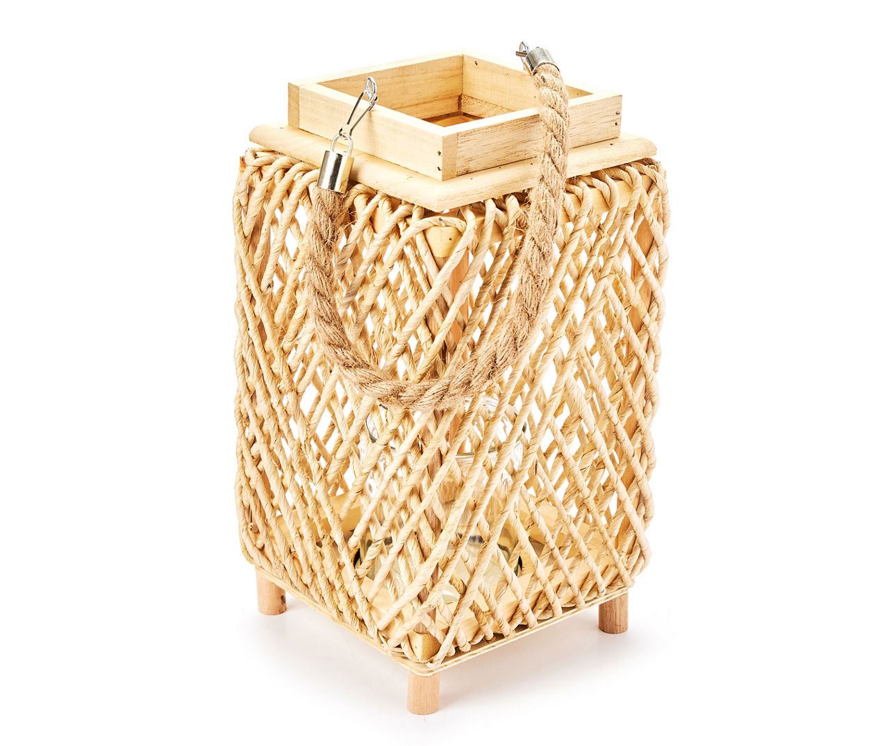 Broyhill Rope & Wood LED Candle Lantern | Big Lots