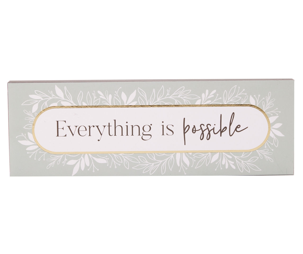 Real Living Bohemian Farmhouse "Everything Is Possible" Sage Floral ...