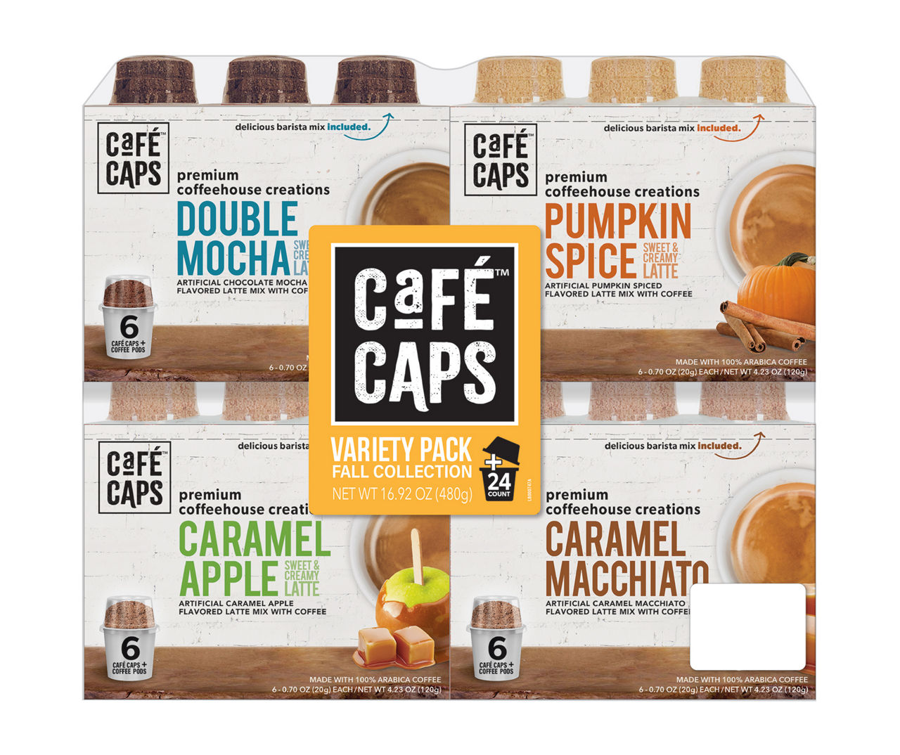 Cafe Caps Fall Collection 24-Count Brew Cup & Cafe Cap Set | Big Lots