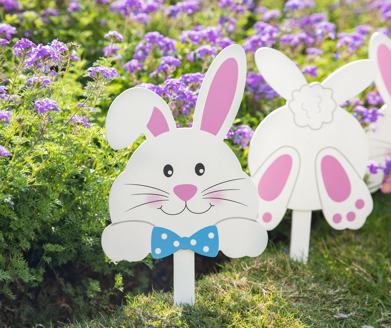 Glitzhome Bunny Face & Buns 3-Piece Yard Stake Set | Big Lots